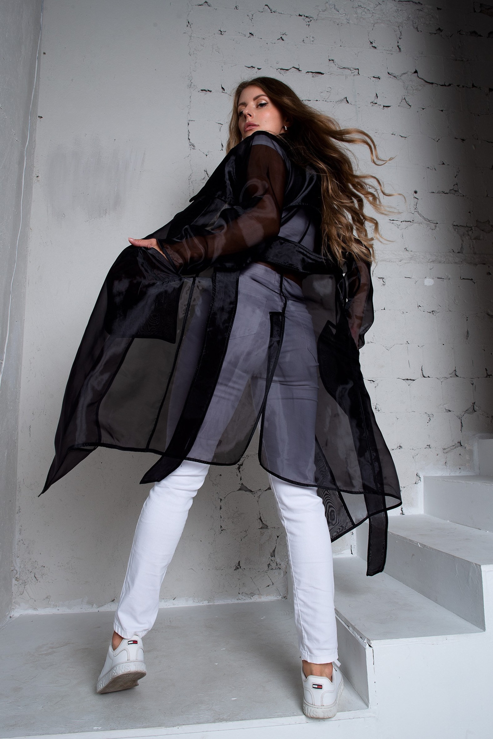 Classic Organza Trench Coat. Fashion Design Clothes. Belted - Etsy