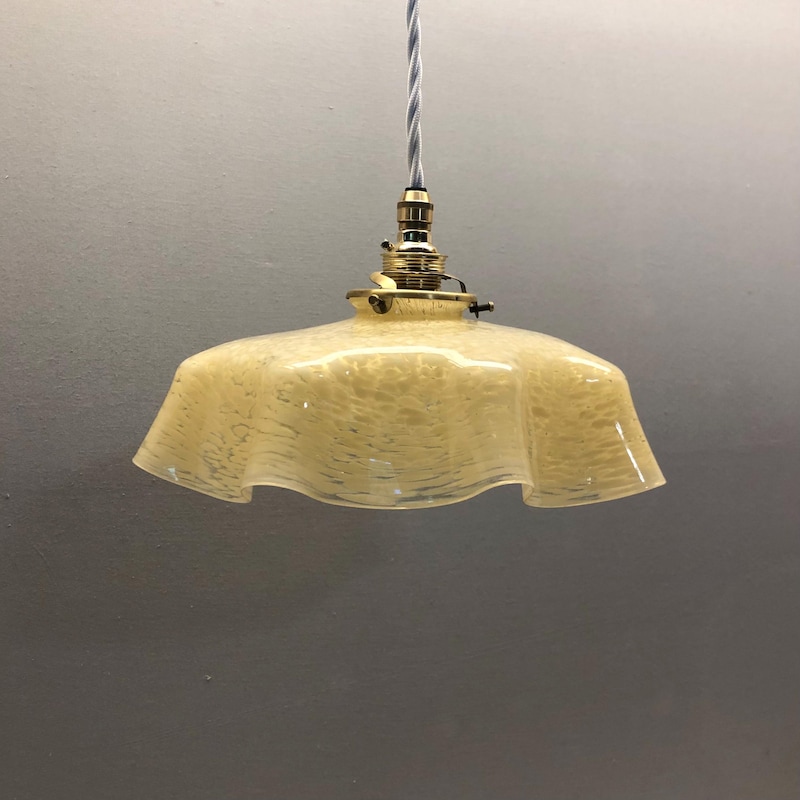 Fluted Glass Lampshade - Etsy