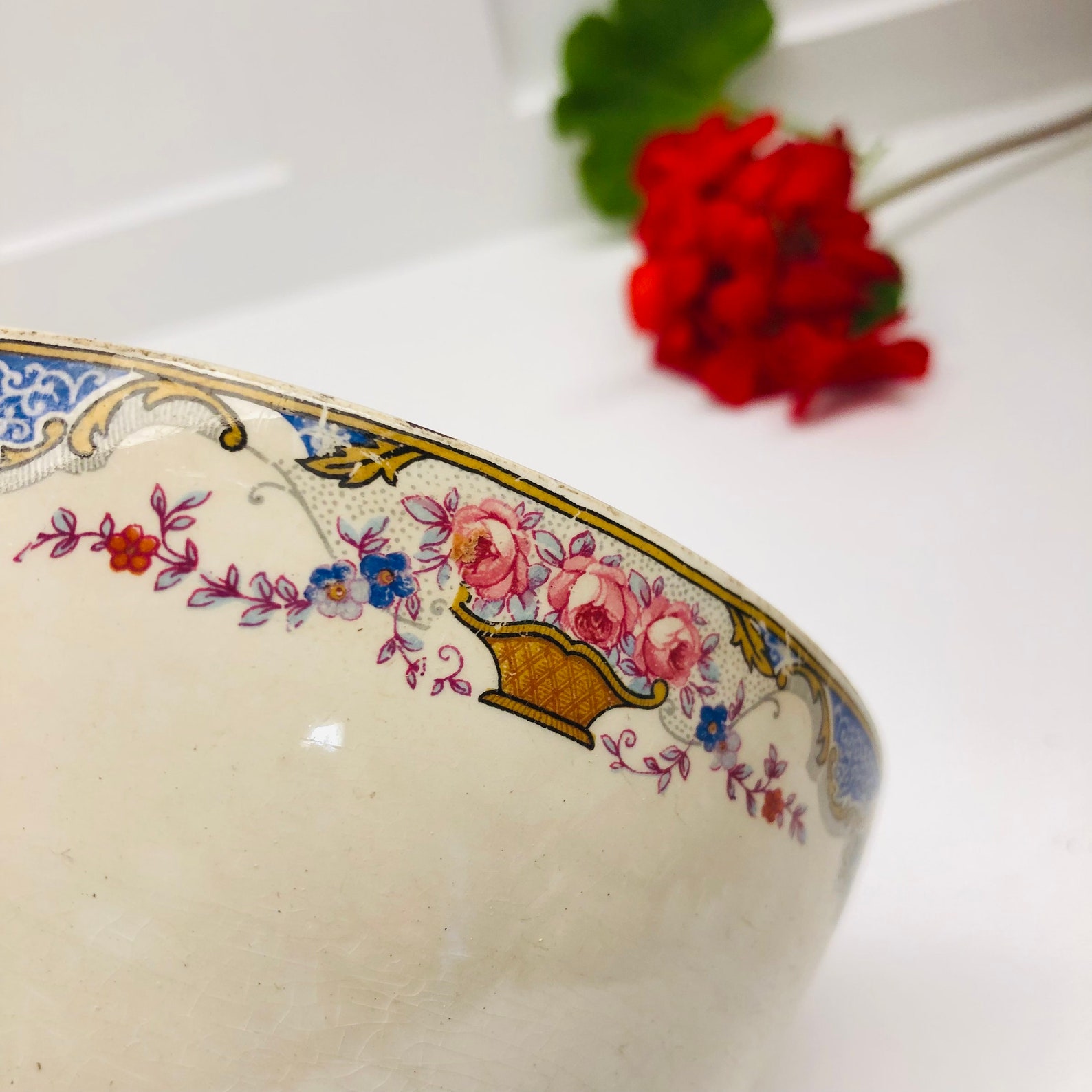 Vintage Café Au Lait Bowl, French Coffee Bowl, Vintage French Digoin ...