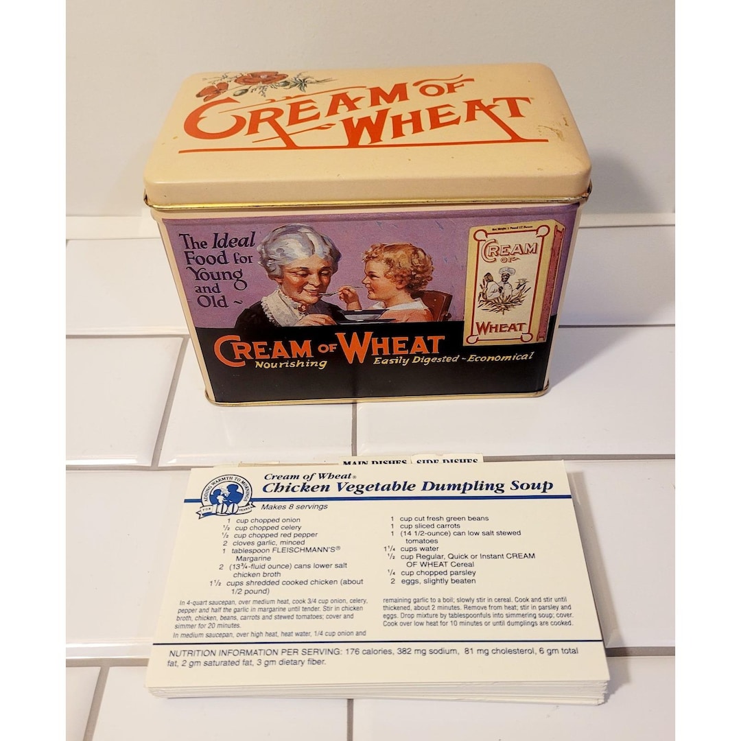 Nabisco Cream of Wheat Tin Box With Recipe Cards 100th Year Anniversary ...