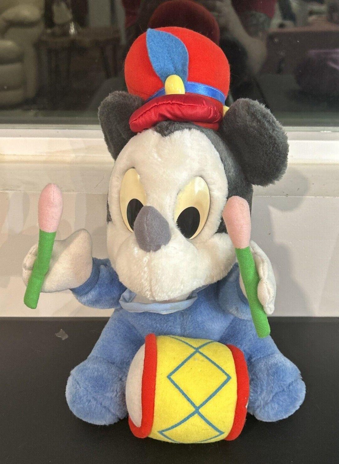Vintage Applause Baby Mickey Mouse Plush Band Drummer Stuffed Animal ...