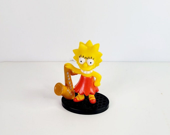 The Simpsons Mini Figurine on Base Approx 2 Inches Lisa With Saxophone ...