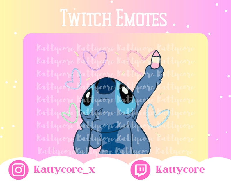 Cute Stitch Twitch Discord Emote GIF - Etsy