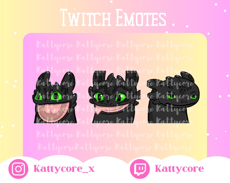 HTTYD Cute Toothless Twitch Discord Emote - Etsy Australia