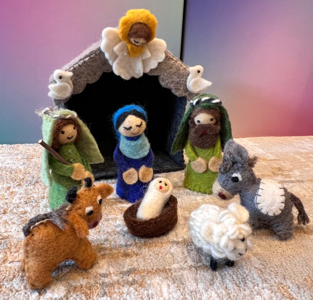 9pc Christmas Nativity Set, 100% Felt, Handmade and Ecofriendly - Etsy UK