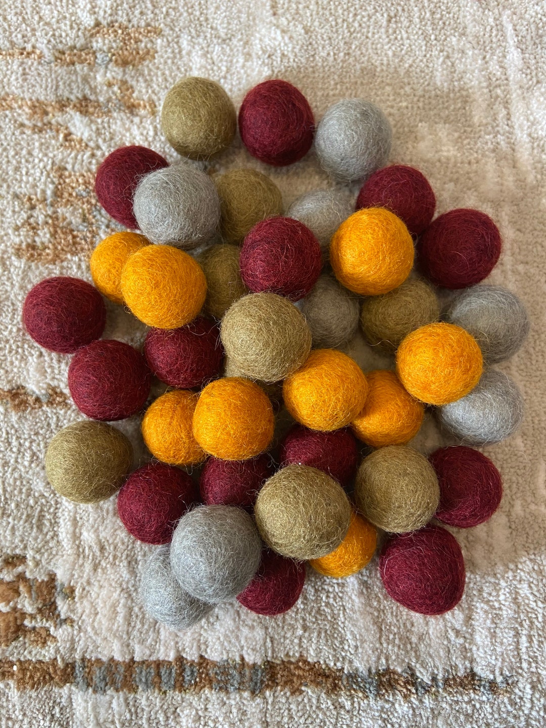 Earth Shades Mix 2.5cm 100% Nepalese Wool Felt Ball Pom Poms - Etsy UK