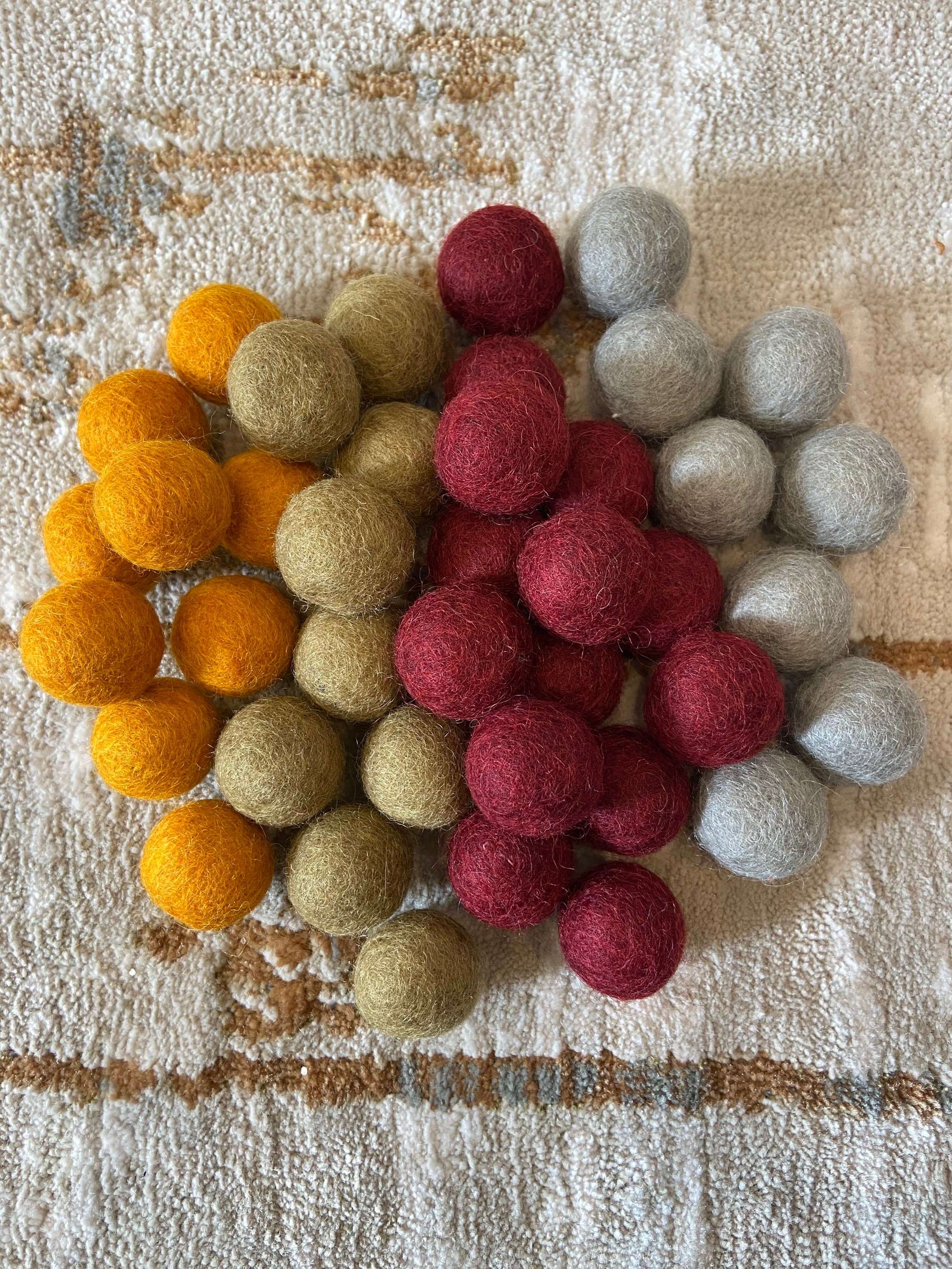 Earth Shades Mix 2.5cm 100% Nepalese Wool Felt Ball Pom Poms - Etsy UK