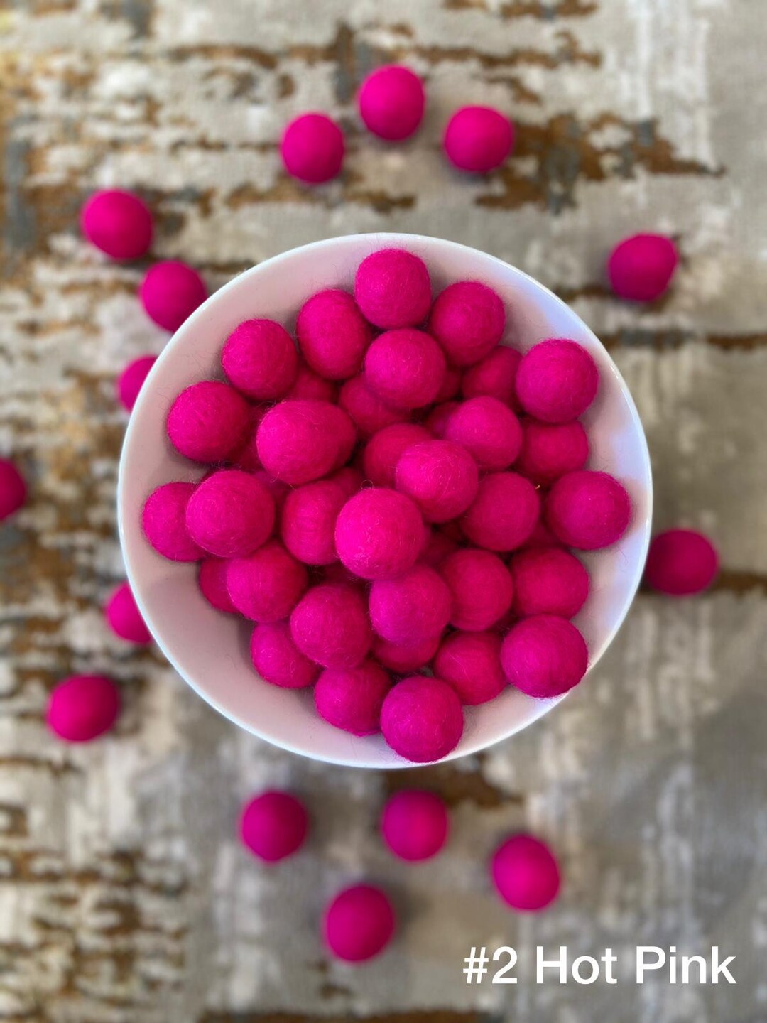 Shades of Pink (swipe), 2.5cm 100% Nepalese Wool Felt Pom Poms - Etsy