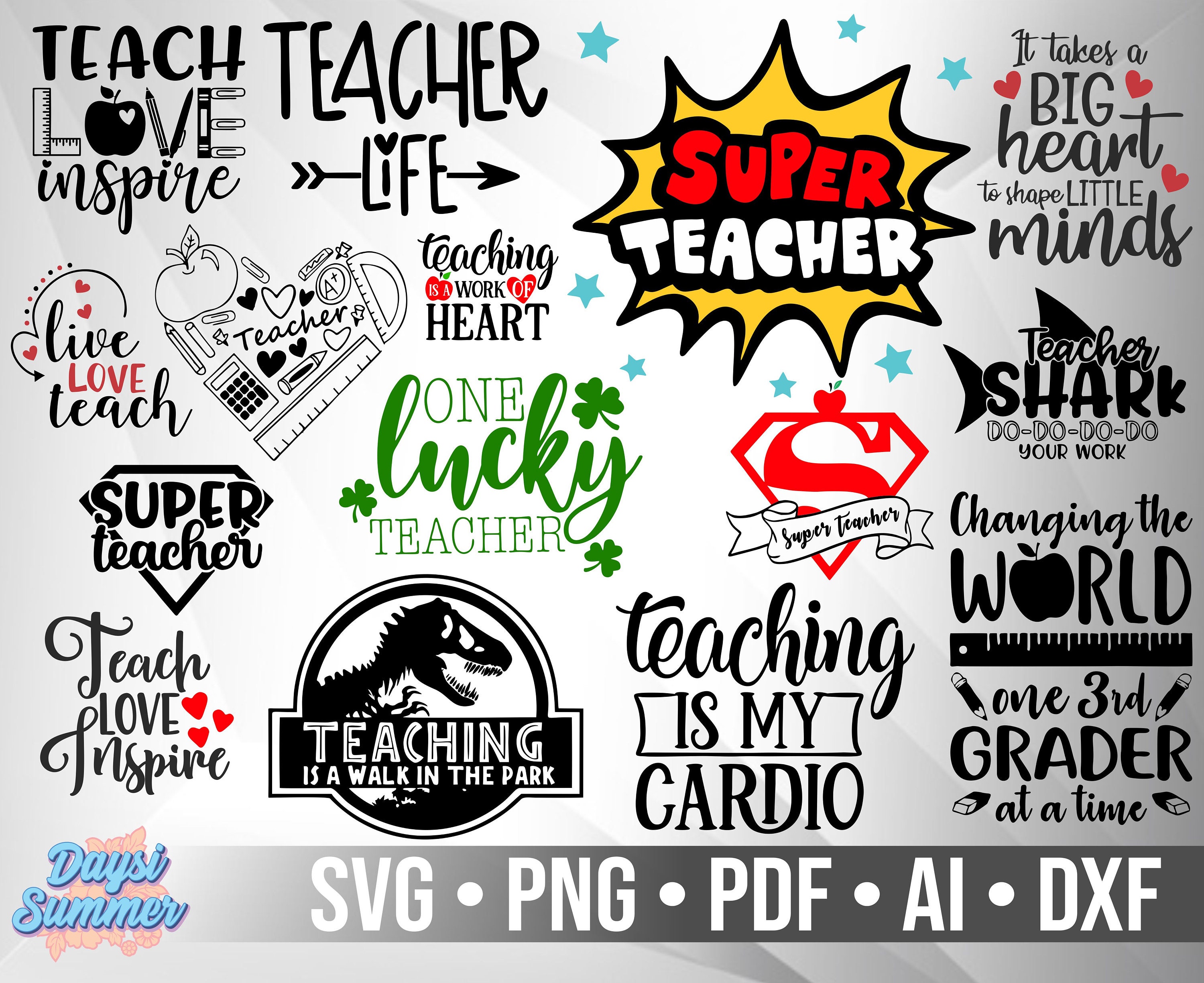 Teacher Quotes svg png dxf pdf Ai | Etsy