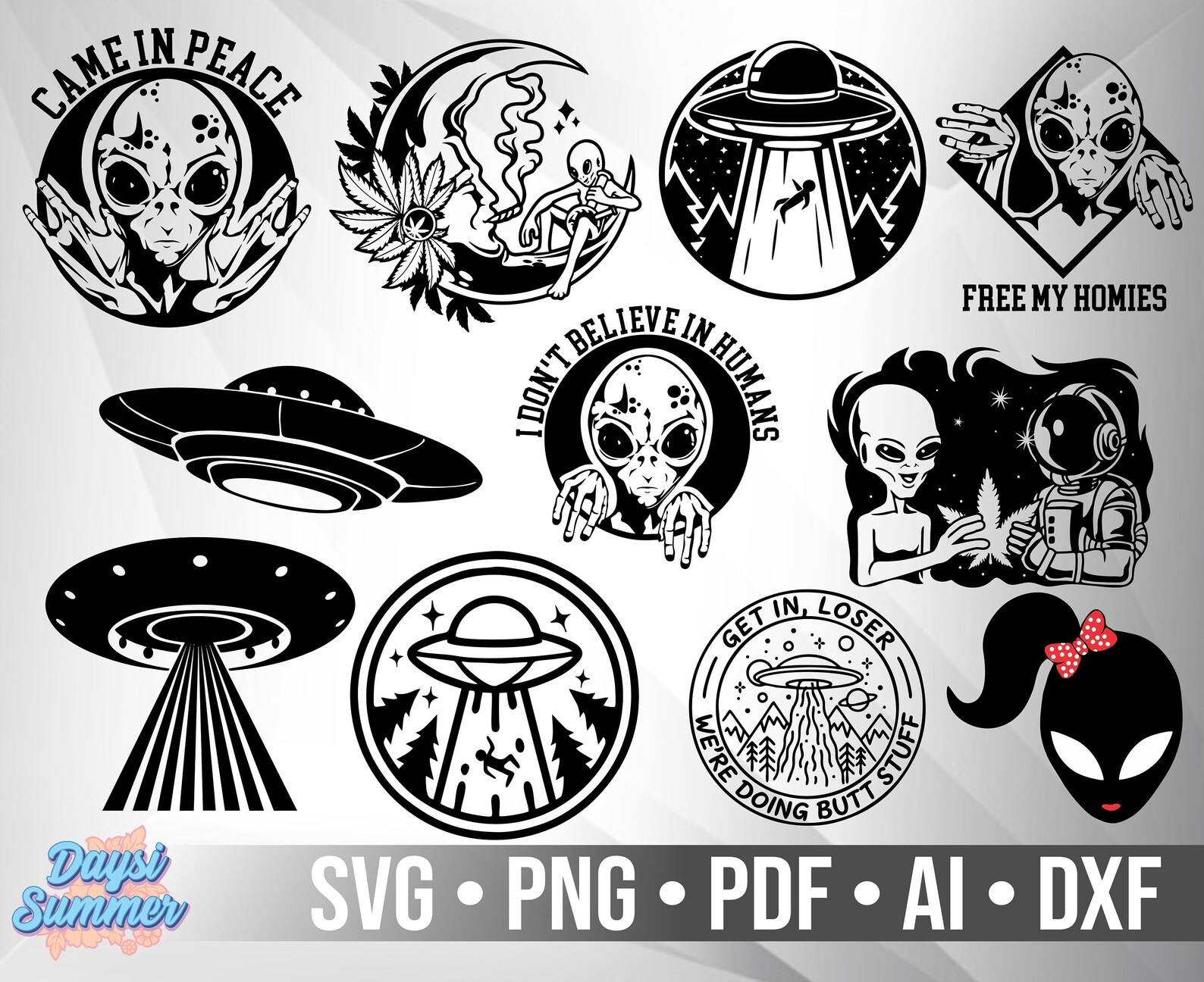ALIEN DESIGNS svg dxf png pdf Ai | Etsy