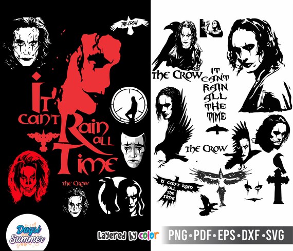 THE CROW Dxf Eps Svg Pdf Png Cricut Silhouette | Etsy