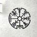 Viking Vegvisir Compass Metal Wall Art, Vikings Symbols of Protection ...