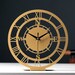 Compass Themed Gold Metal Clock Modern Tabletop Silent - Etsy