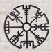 Viking Vegvisir Compass Metal Wall Art, Vikings Symbols of Protection ...