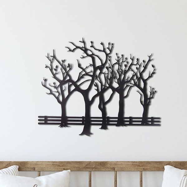 Metal Tree Wall Art - Etsy