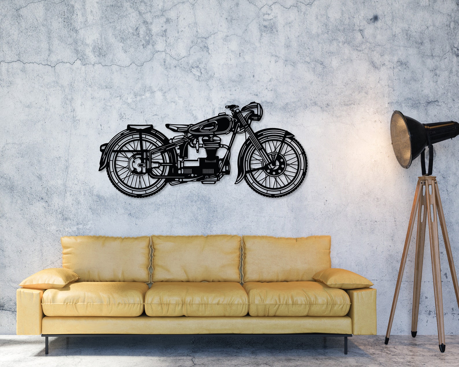 Metal Motorcycle Wall Art Motorbike Wall Decor Man Cave - Etsy