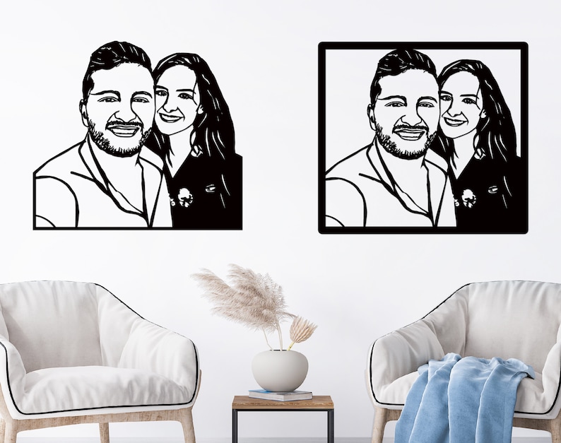 Personalized Portrait Metal Art Custom Metal Wall Decor Kids - Etsy