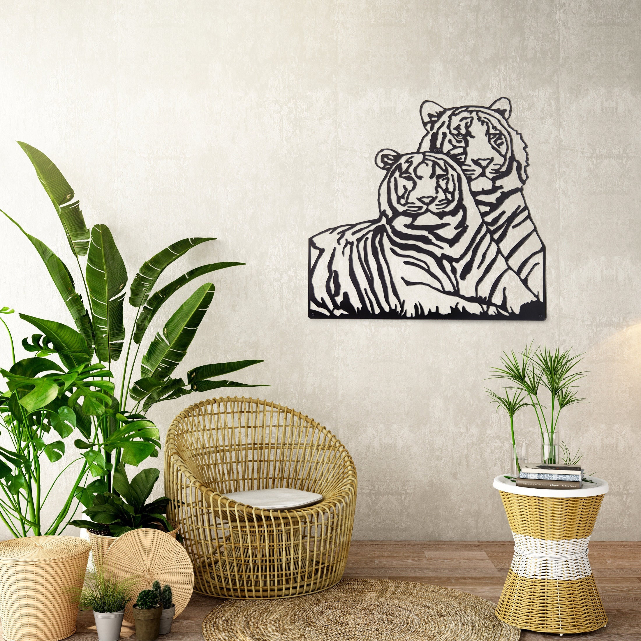 Tigers Metal Animal Art