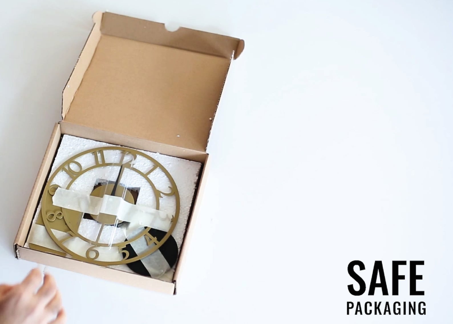 Gold Tabletop Classic Metal Slient Clock, Diameter 9.8 Inches/25 Cm ...