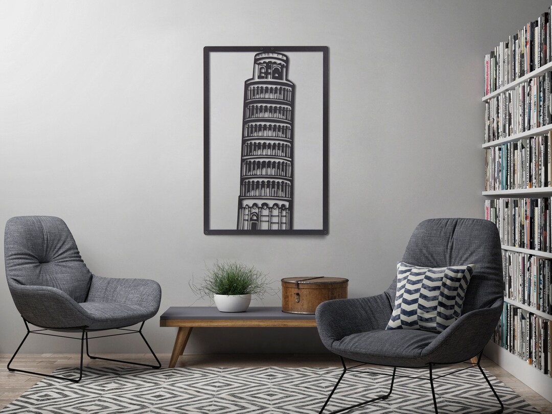 Metal Pisa Tower Wall Art, Icon of Italy, Laser Cut Metal, Fine ...