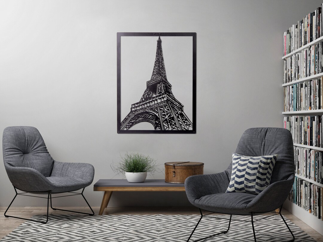Eiffel Tower Metal Wall Art, Paris Lovers Wall Decor, Love Sembol ...