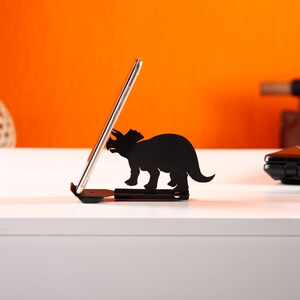 Metal Dinosaur Cell Phone Holder: Handmade Desk Accessory - Etsy