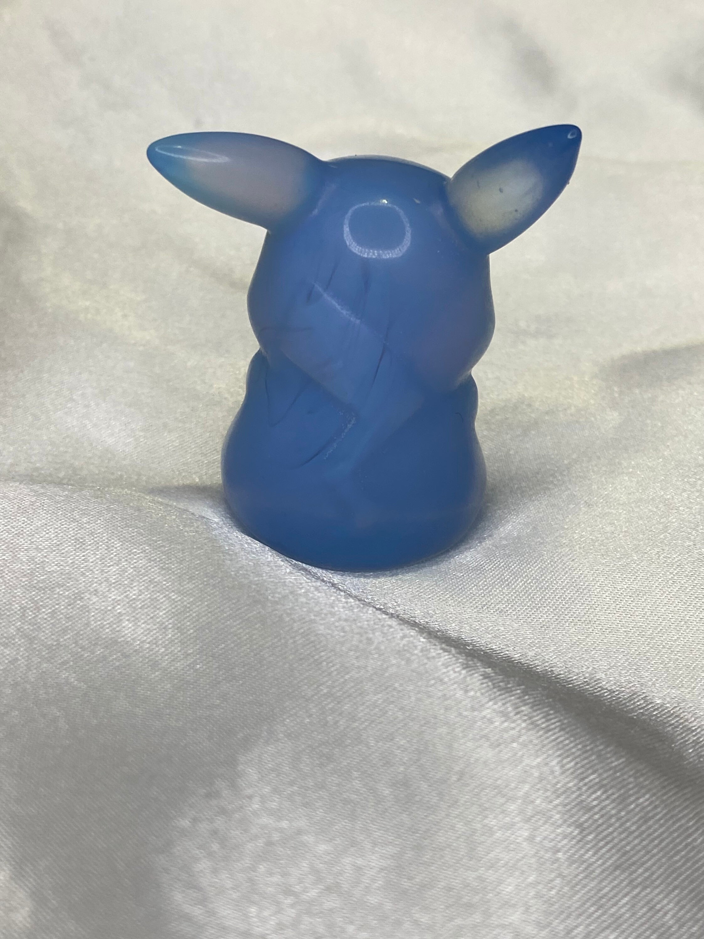 Hand Carved Blue Opal Pikachu Pokemon Crystal Statue - Etsy