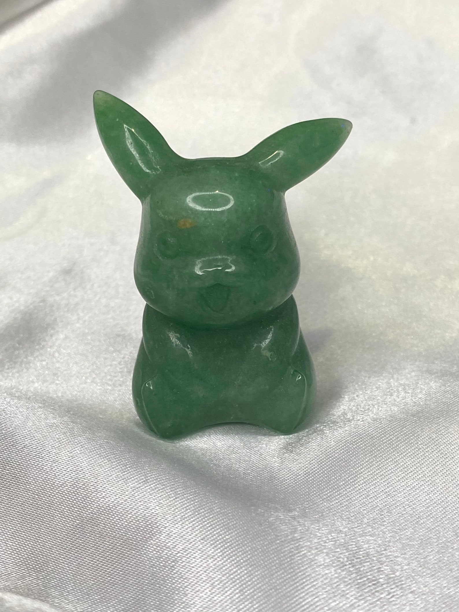 Hand Carved Green Aventurine Pikachu Pokemon Crystal - Etsy