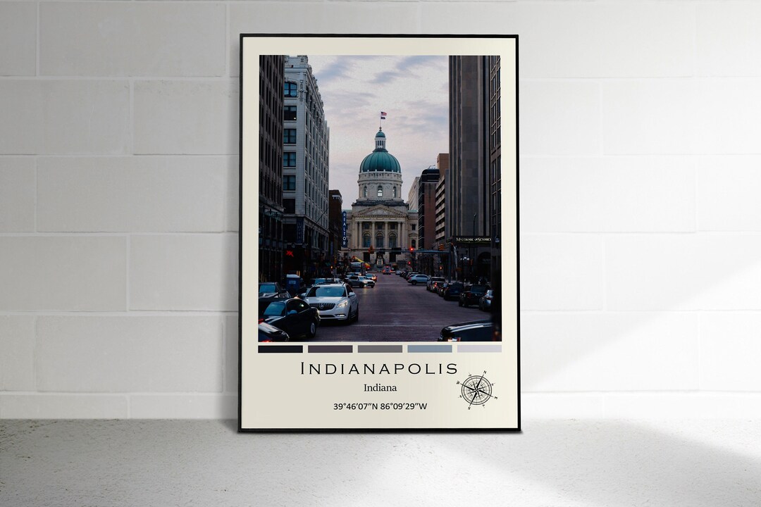 Indianapolis Digital Oil Paint Print Indianapolis Poster Indianapolis ...