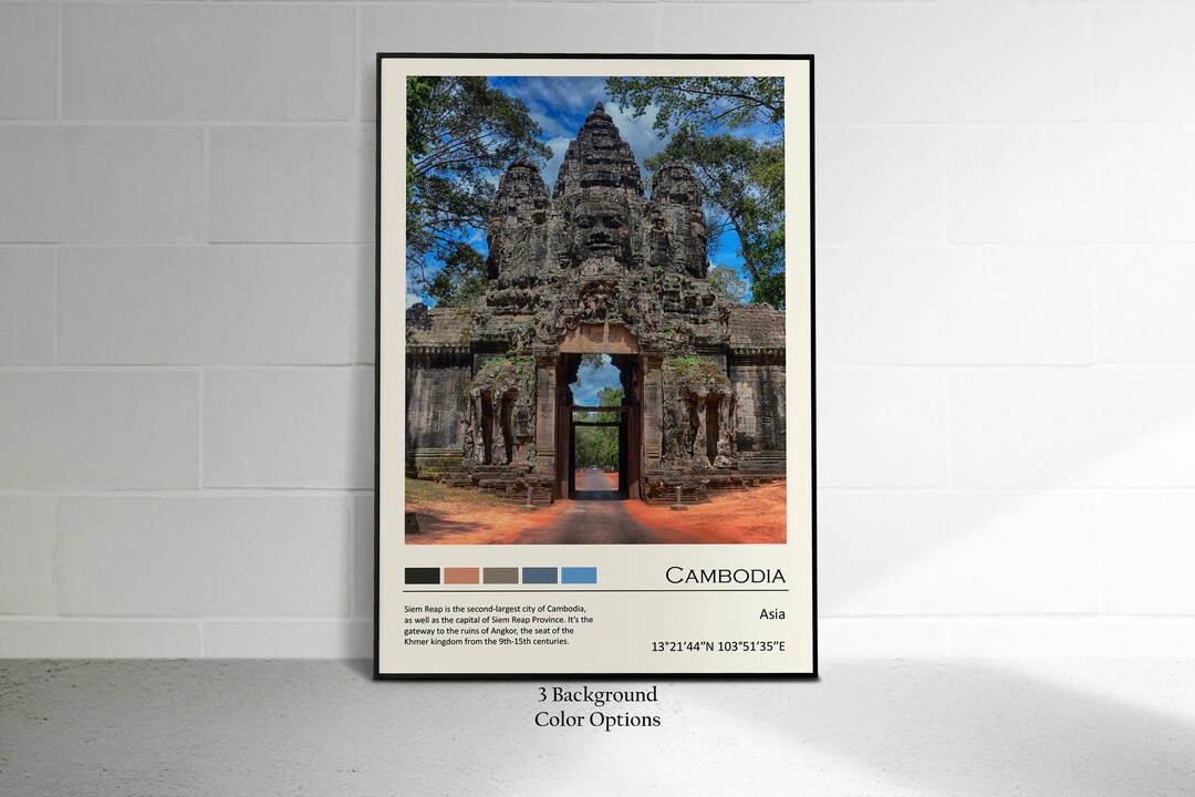 Cambodia Print Cambodia Poster Cambodia Wall Art Cambodia Photo ...