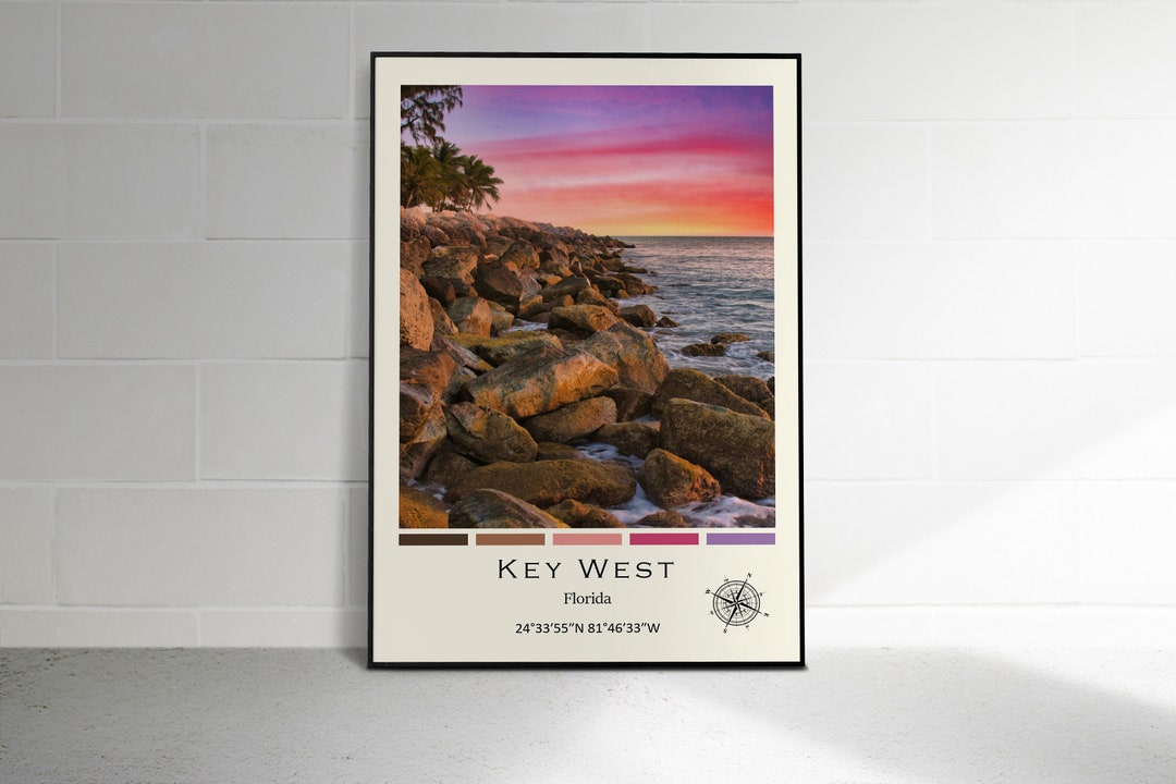 Key West Digital Oil Paint Print Key West Poster Key West Wall Art Key ...