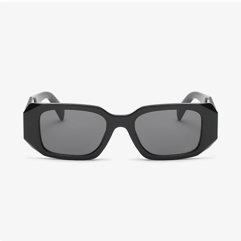 Retro Women Black Rectangle Sunglasses Simple Vintage Sun Glasses Uv