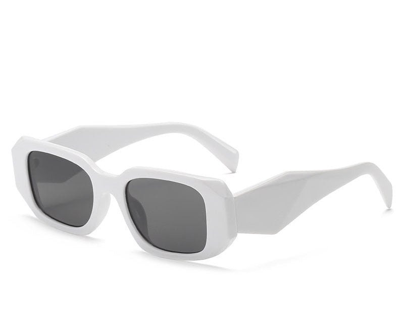Retro Women Black Rectangle Sunglasses Simple Vintage Sun Glasses Uv