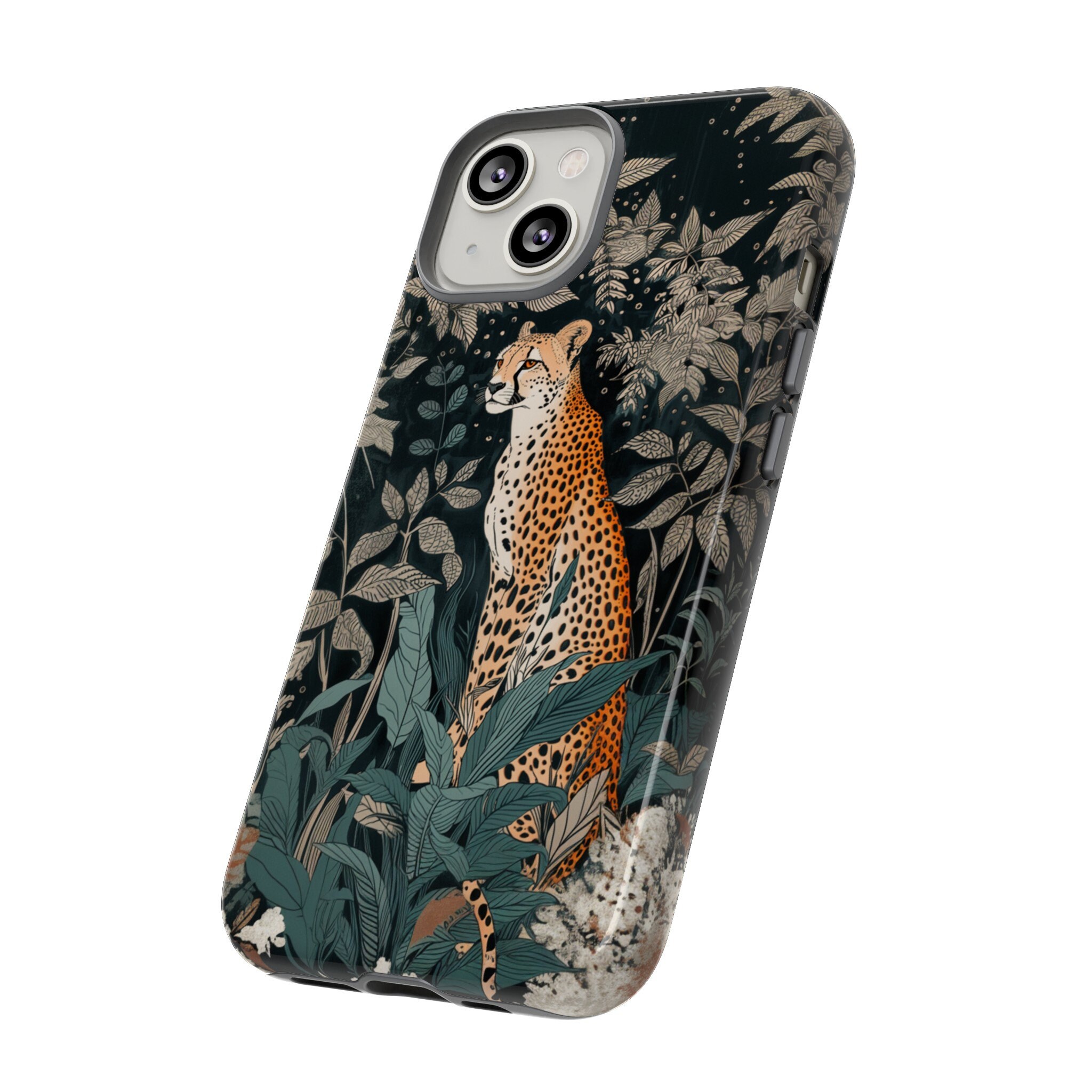 Jungle Cheetah Print, Wild Botanical, Exotic Animal Phone Case for ...