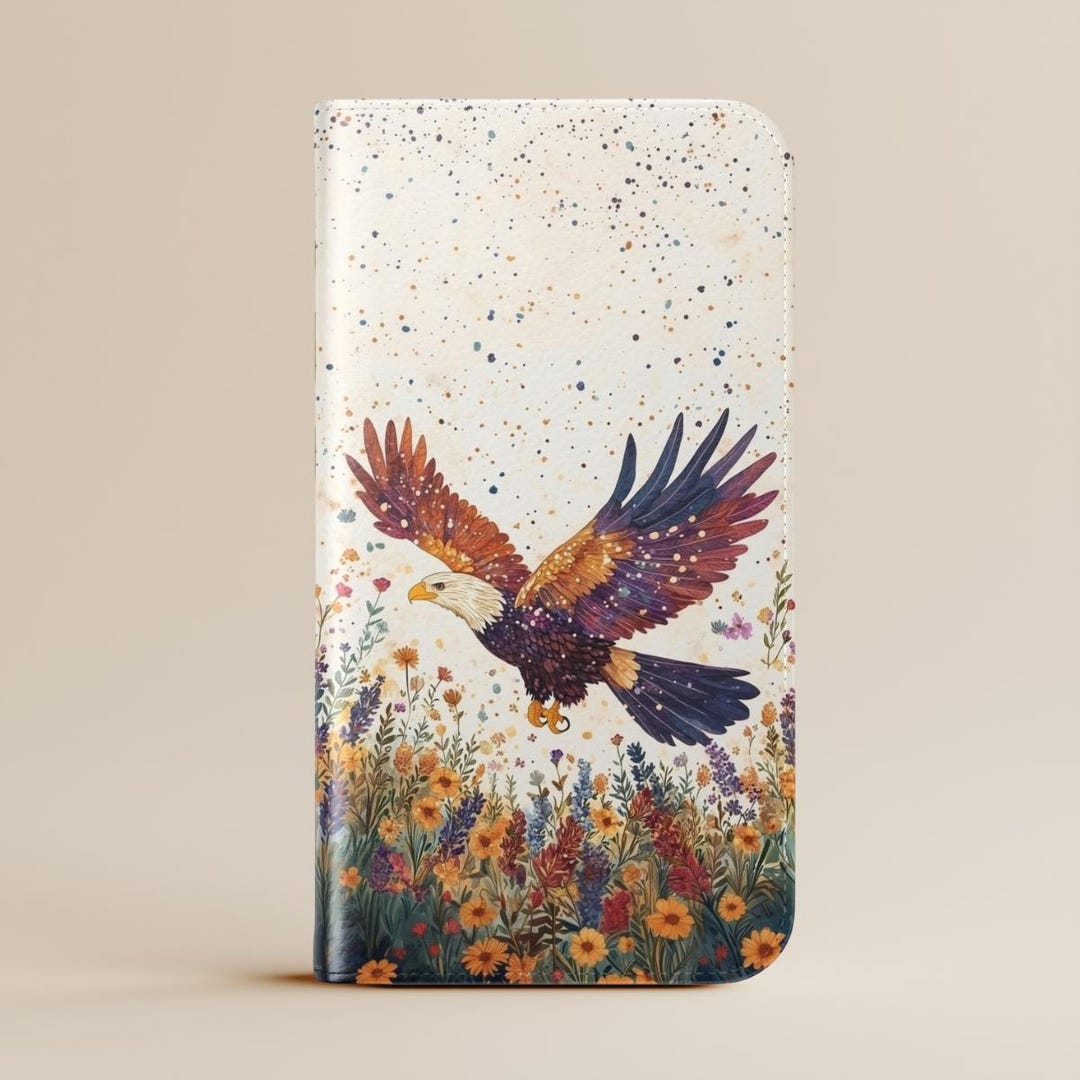 Majestic Bald Eagle Wallet Card Holder Phone Case for iPhone 16 15 Pro ...