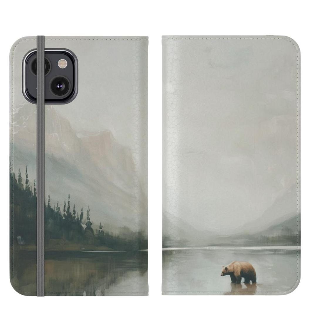 Glacier National Park Grizzly Bear Landscape Oil Painting Wallet Holder ...