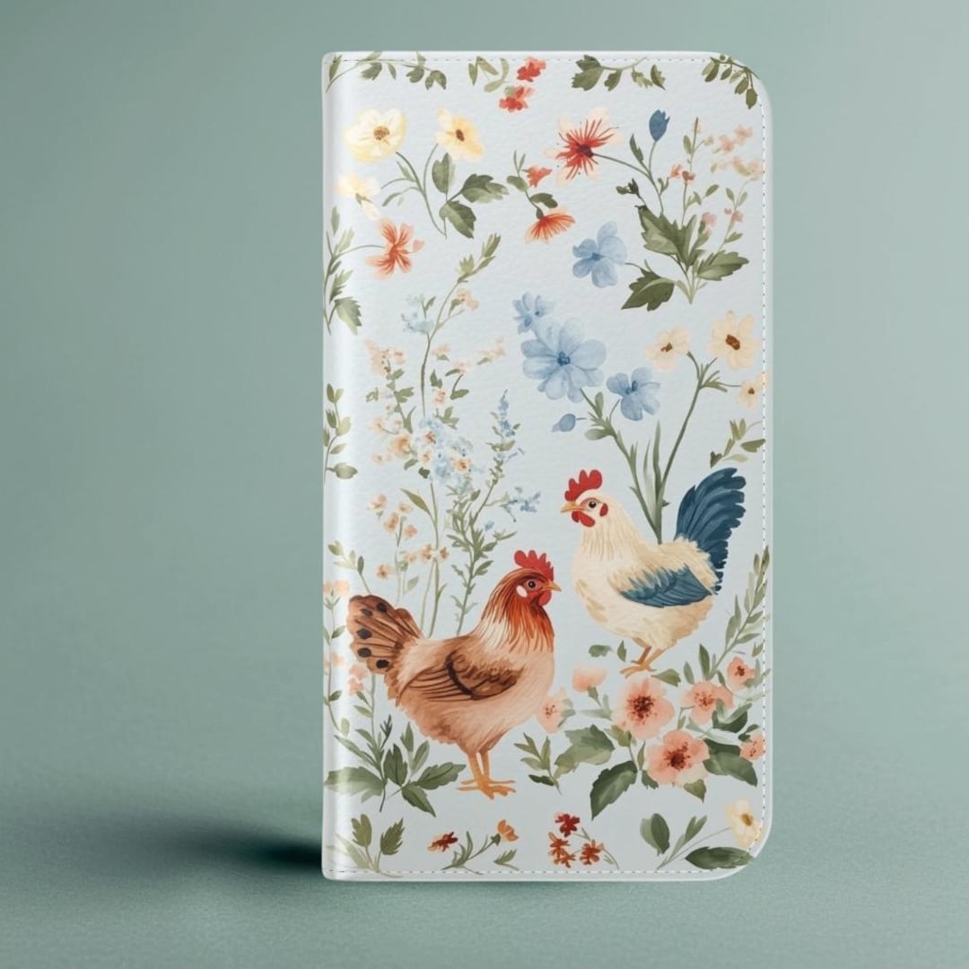 Farmhouse Chicken Wallet Card Holder Phone Case for iPhone 16 15 Pro ...
