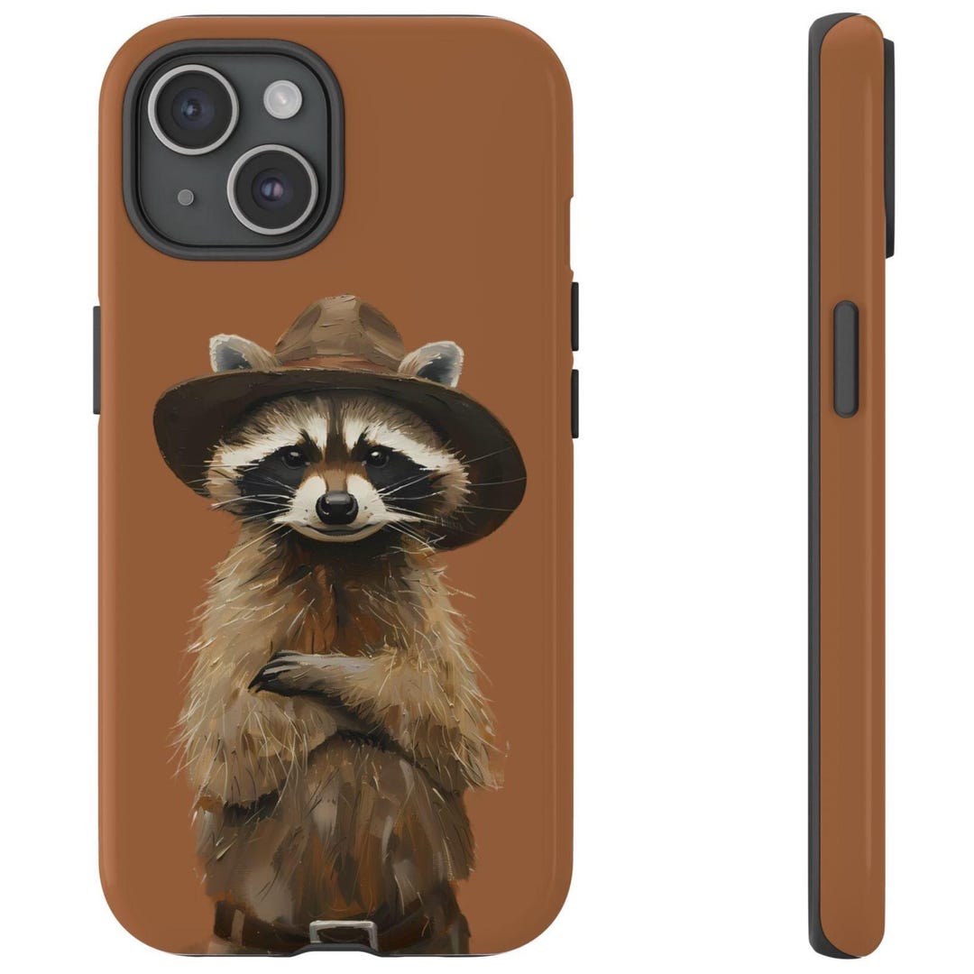 Western Raccoon in Cowboy Hat Phone Case iPhone 16 15 14 13 Pro Max ...