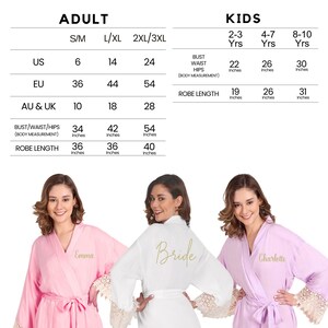 Bridesmaid Robes Personalized With Names, Maid of Honor, Matron of ...
