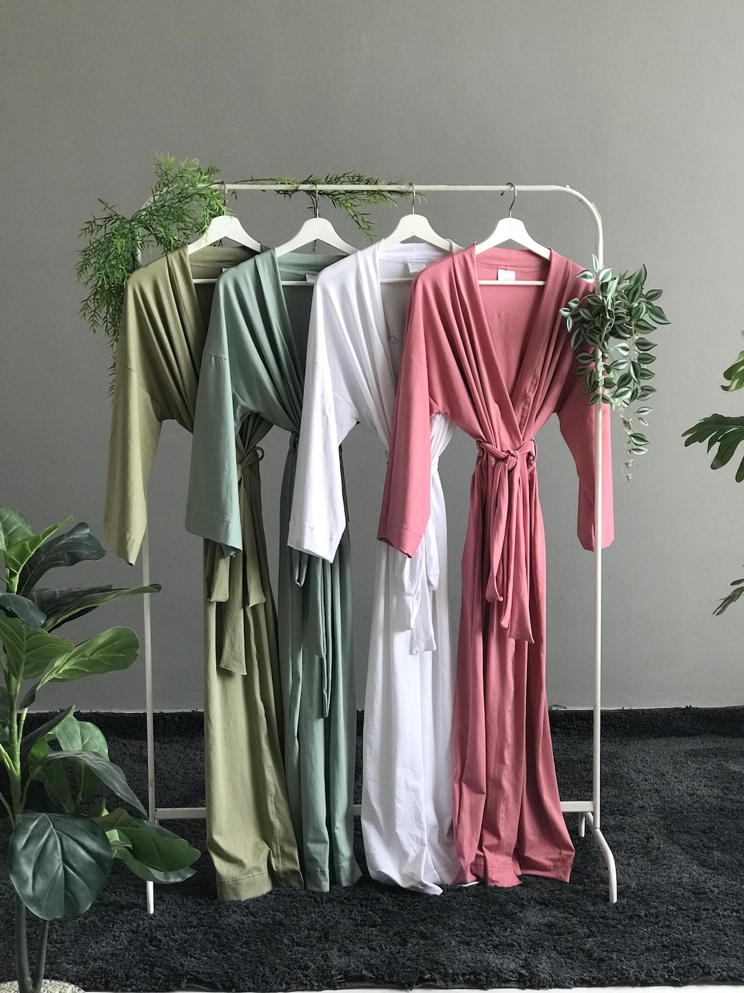 Long Bridesmaid Robes Ankle Calf Length Mother of the Groom/ Bride ...