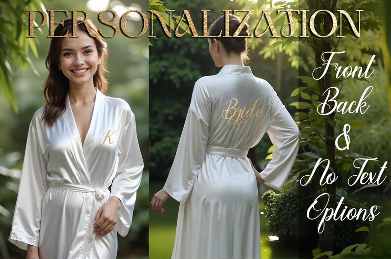 Luxurious Satin Bridesmaid Robes: Bridal Party Gifts - Etsy