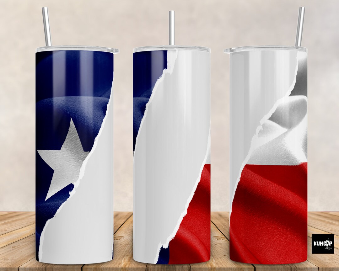 Texas Flag Tumbler Wrap: Sublimation Design (PNG, PDF) - Etsy