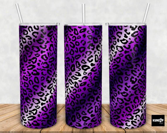 Purple Leopard Print Sublimation Leopard Sublimation 20oz | Etsy