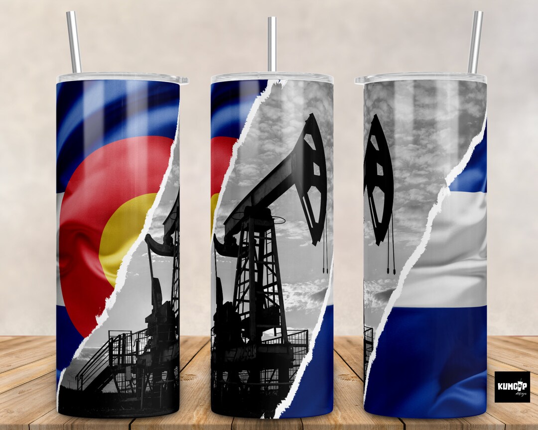 Pump Jack Wrap, Colorado Flag for Straight/tapered Tumbler PNG ...