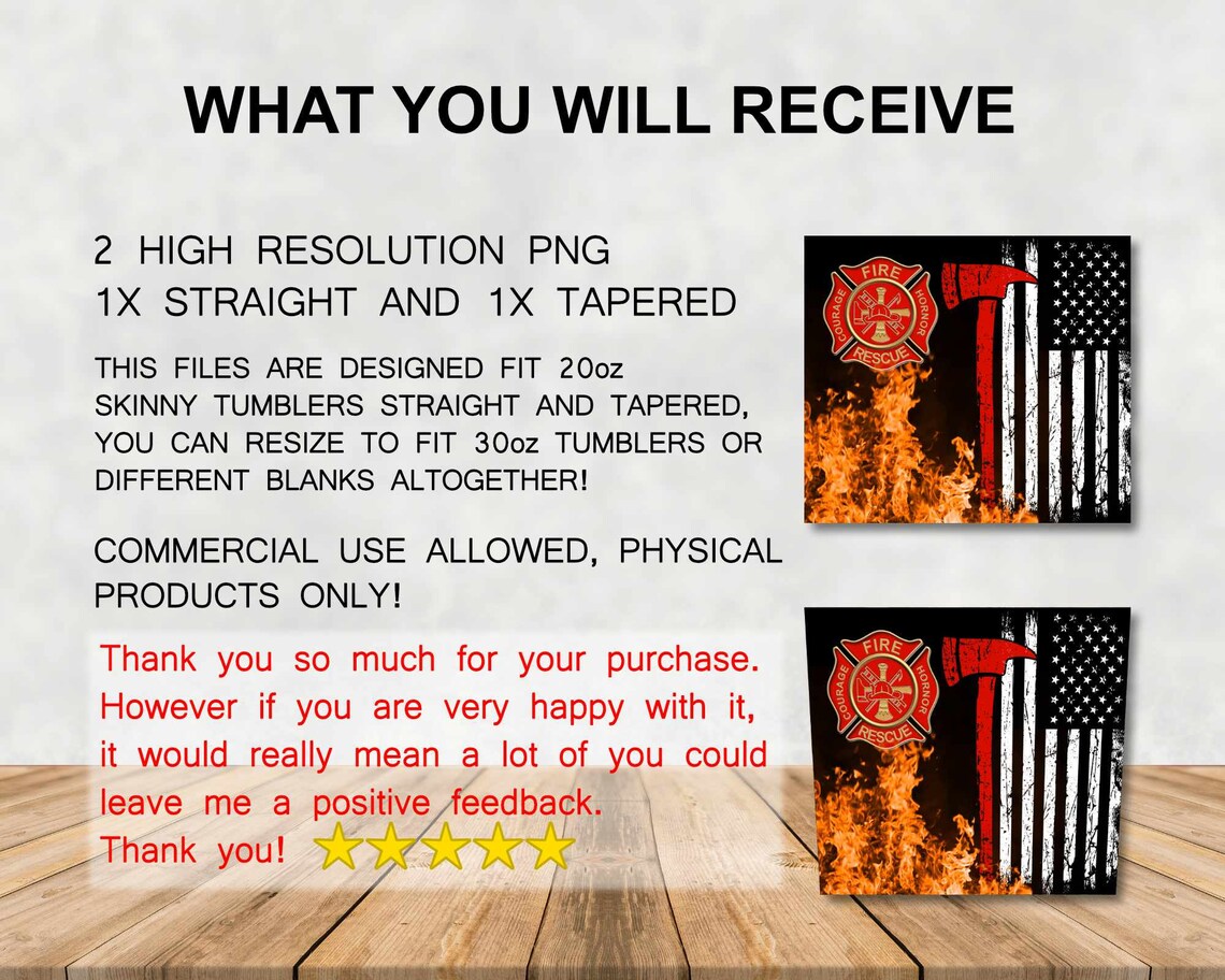 American Firefighter Designs for Straight/tapered Fire - Etsy