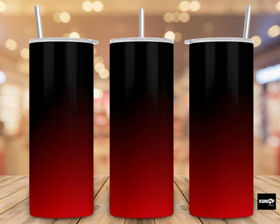 Red Ombre Tumbler Wrap Black to Red Sublimation Design - Etsy