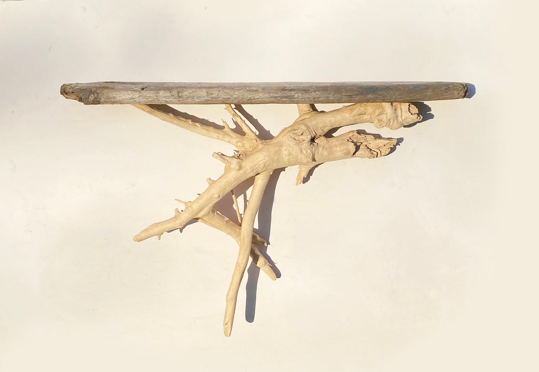 Large 33 Inch Branchy Driftwood Floating Shelf Rustic Wall Décor Costal ...