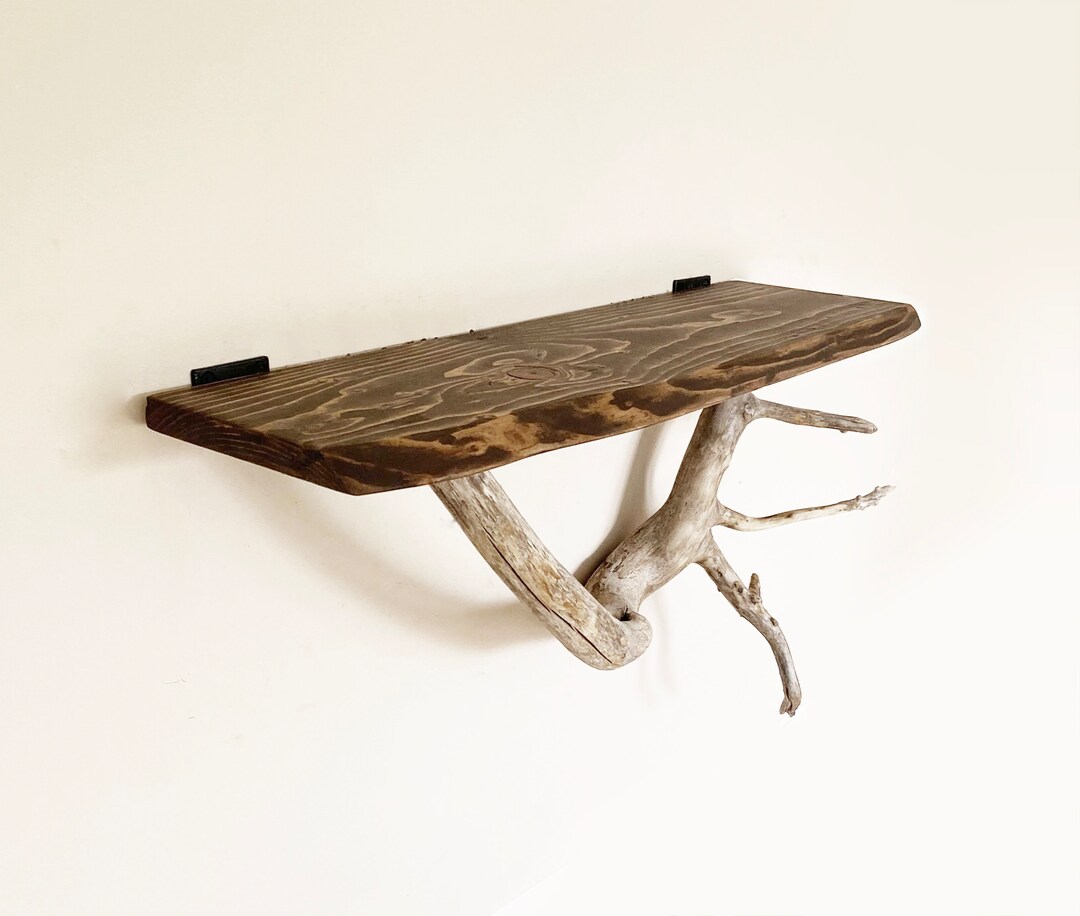 Driftwood Floating Shelf Drift Wood Wall Décor Costal Vibes Natural ...