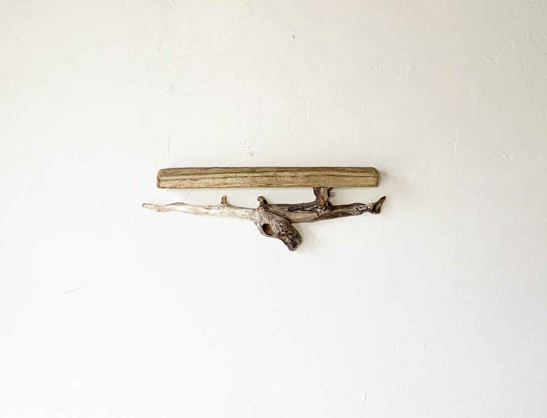 Handmade Driftwood Floating Shelf: Rustic Coastal Wall Decor - Etsy