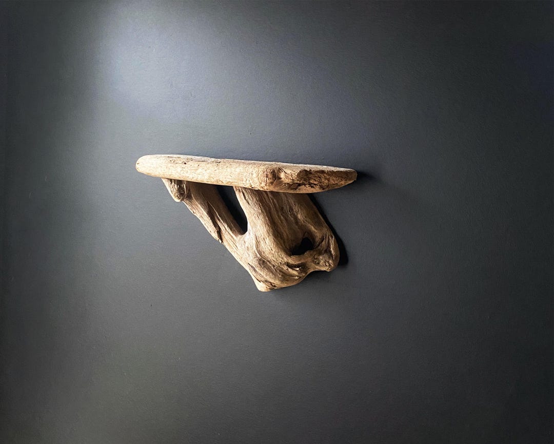 Dynamic 15 Inch Driftwood Floating Shelf | Handmade | Beach Theme Wall ...